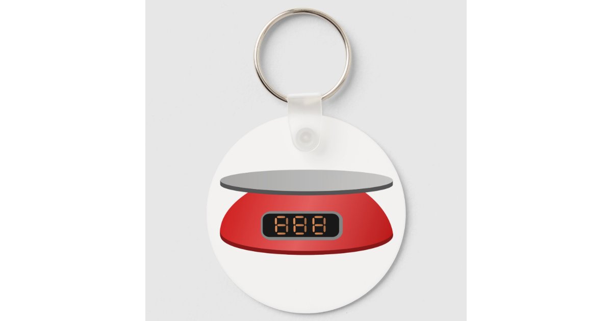 Kitchen Scale Keychain | Zazzle