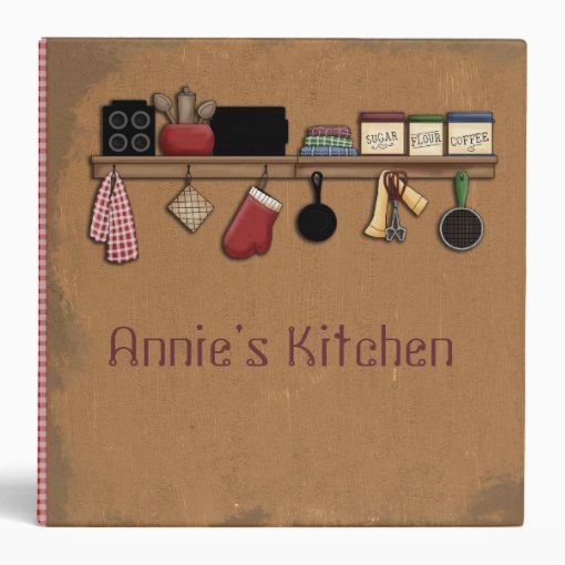 Kitchen Shelf Binder | Zazzle