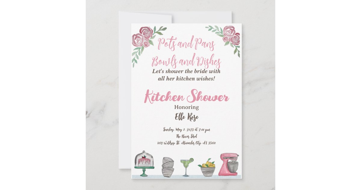 Kitchen Shower Invitation | Zazzle