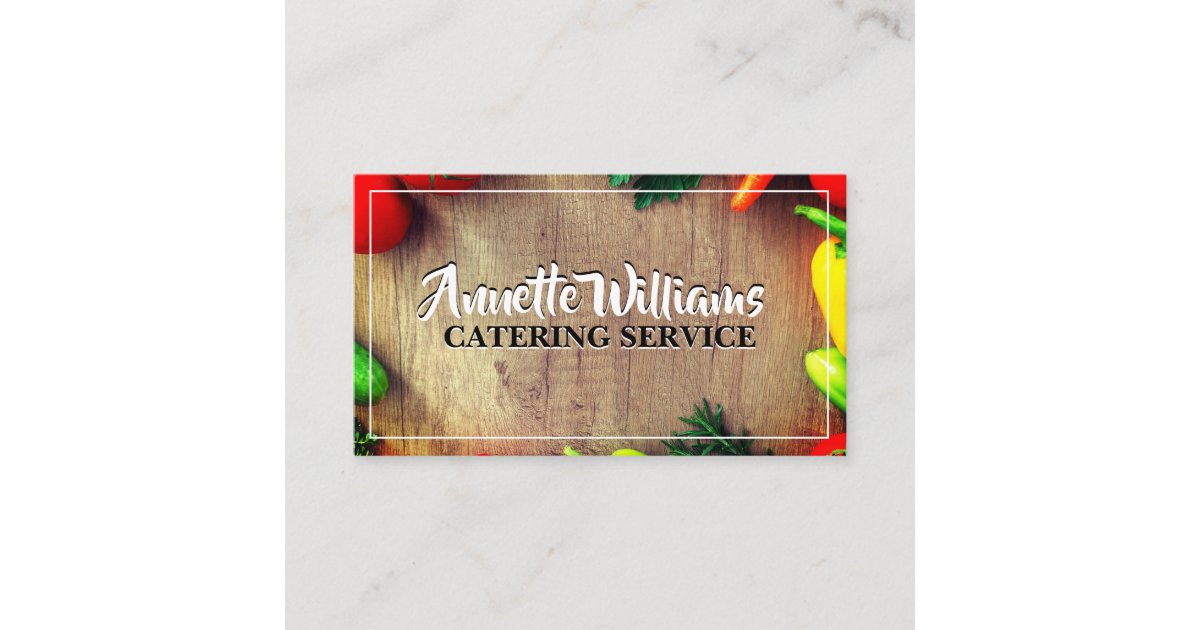 Kitchen table food catering Business Card | Zazzle