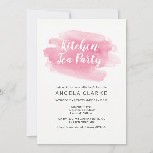 Kitchen Tea Party Bridal Shower Invitation | Zazzle
