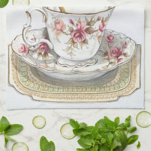 Kitchen Tea Time Tea Towel | Zazzle