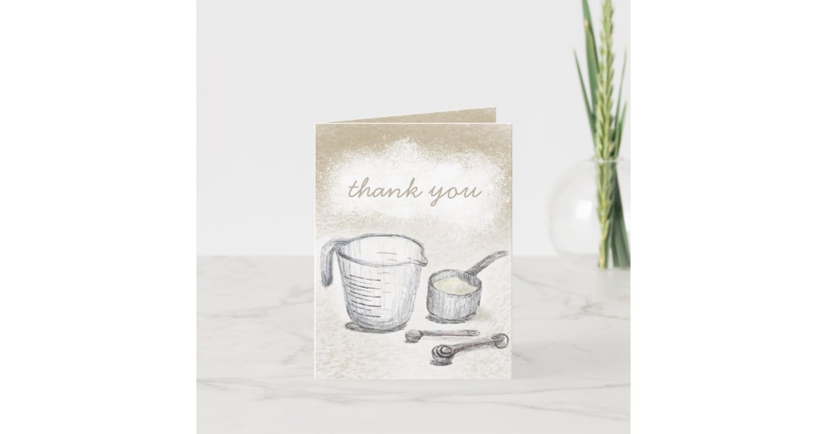 Kitchen thank you card, baking thank you note card | Zazzle.com