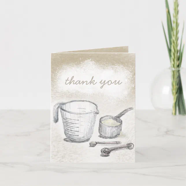 Kitchen thank you card, baking thank you note card | Zazzle