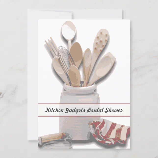 Kitchen Themed Bridal Shower Custom Invitation | Zazzle