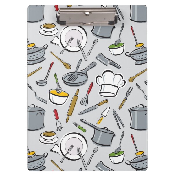Kitchen Tools Pattern Fabric | Zazzle
