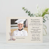 Kitchen Tools Photo Culinary School Graduation Invitation | Zazzle