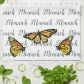 Kitchen Towel Monarch Script/Butterflies | Zazzle