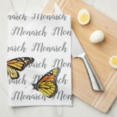 Kitchen Towel Monarch Script/Butterflies | Zazzle