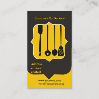 Kitchen Utensils Business Card | Zazzle