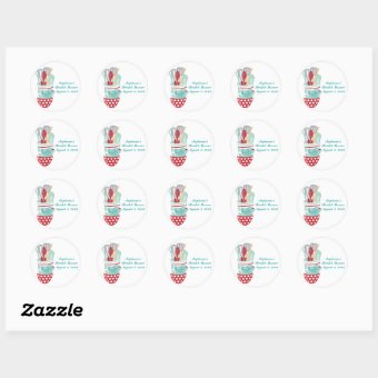 Kitchen Utensils Classic Round Sticker | Zazzle