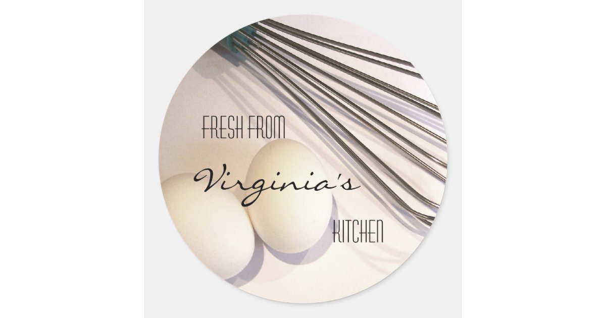 Kitchen Utensils Classic Round Sticker | Zazzle