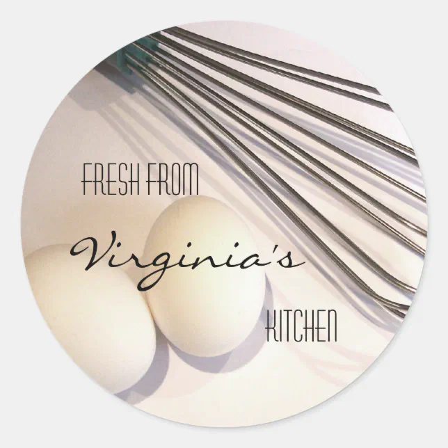 Kitchen Utensils Classic Round Sticker | Zazzle