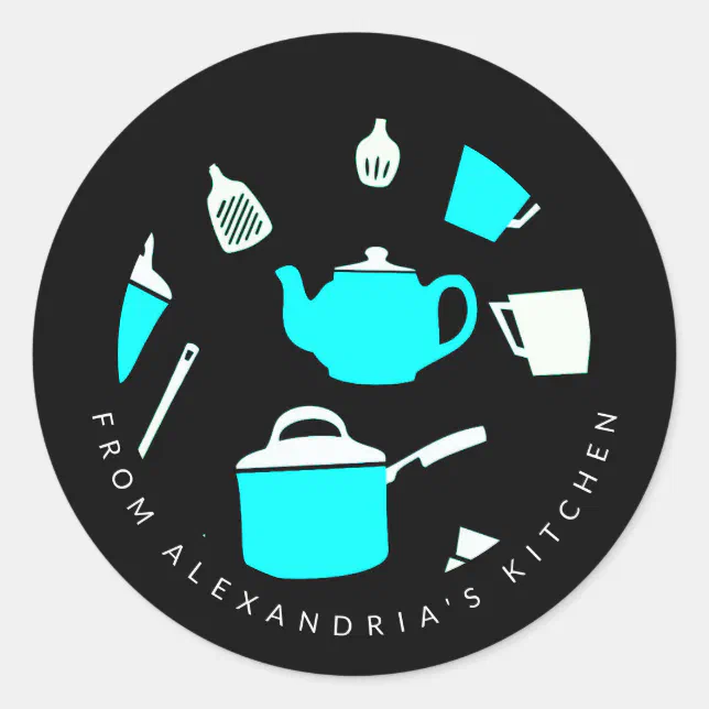 Kitchen Utensils & Cookware | From the Kitchen Classic Round Sticker ...