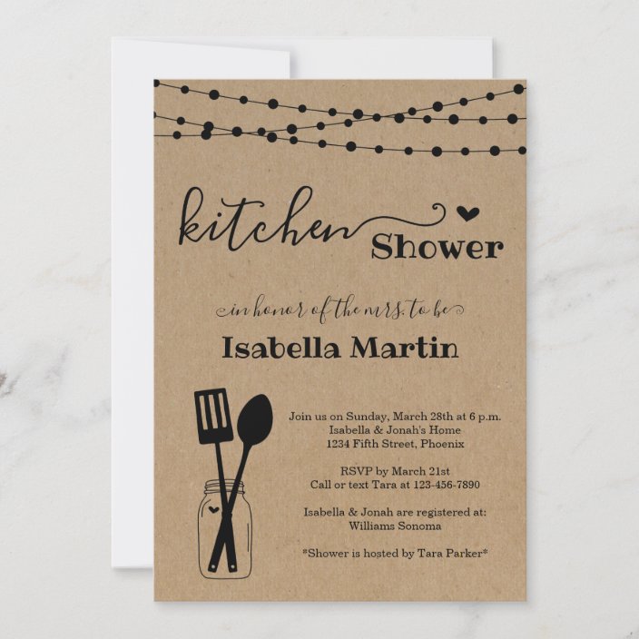 Kitchen Wedding / Bridal Shower Invitation | Zazzle.com