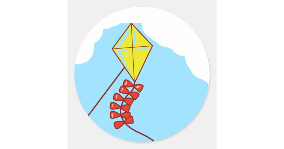 kite classic round sticker | Zazzle
