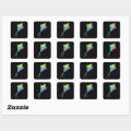 Kite Flying Stunt Kite Gift Square Sticker | Zazzle