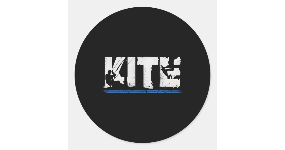Kite Kiteboarding Kiting Kitesurfing Kitesurf Classic Round Sticker ...