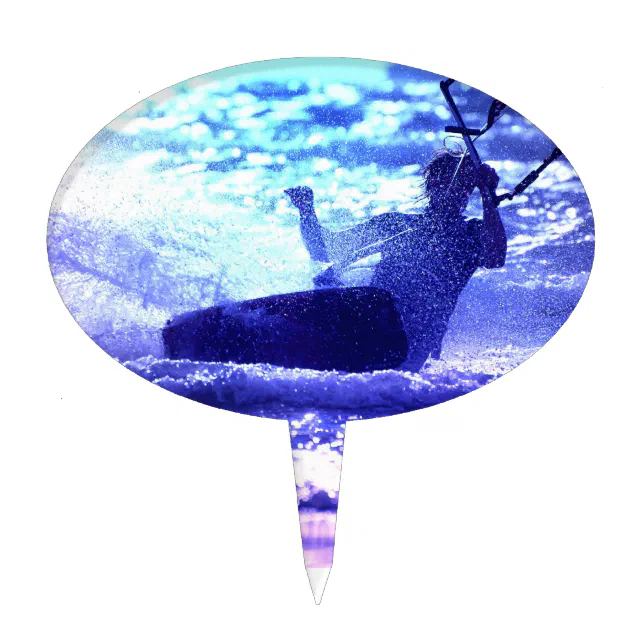 Kite Surfing Cake Topper | Zazzle