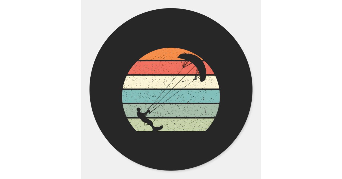 Kiteboarding Classic Round Sticker | Zazzle