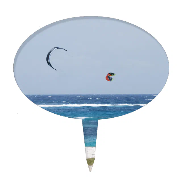 Kitesurfing Beach Cake Topper | Zazzle