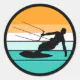Kitesurfing Kitesurf Kiteboarding Water Sports Classic Round Sticker ...
