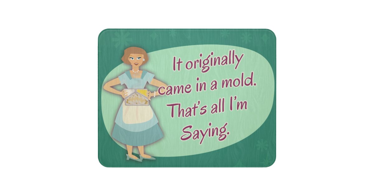 Kitschy Mom Cooks Funny Kitchen Slogan Door Sign | Zazzle