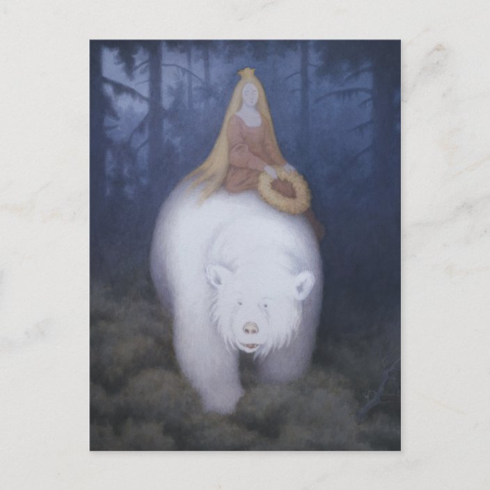 Kittelsen King Valemon The white bear CC0824 Postcard | Zazzle.com