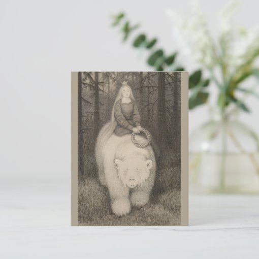 Kittelsen King Valemon The white bear CC1000 Postcard | Zazzle