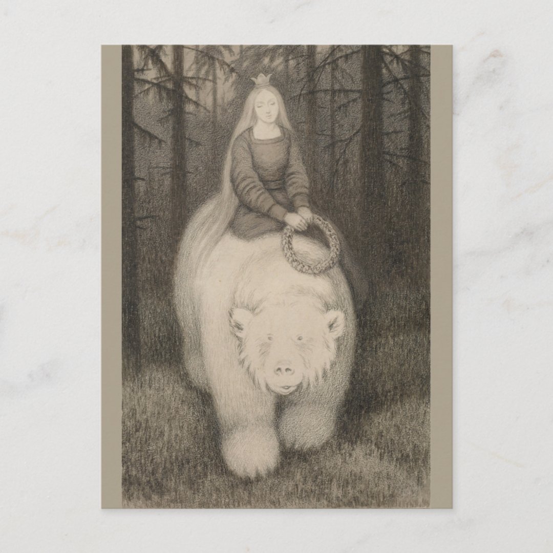 Kittelsen King Valemon The white bear CC1000 Postcard | Zazzle
