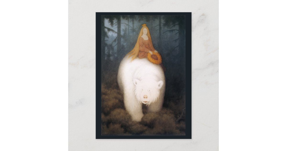 Kittelsen - White-Bear King Valemon Postcard | Zazzle