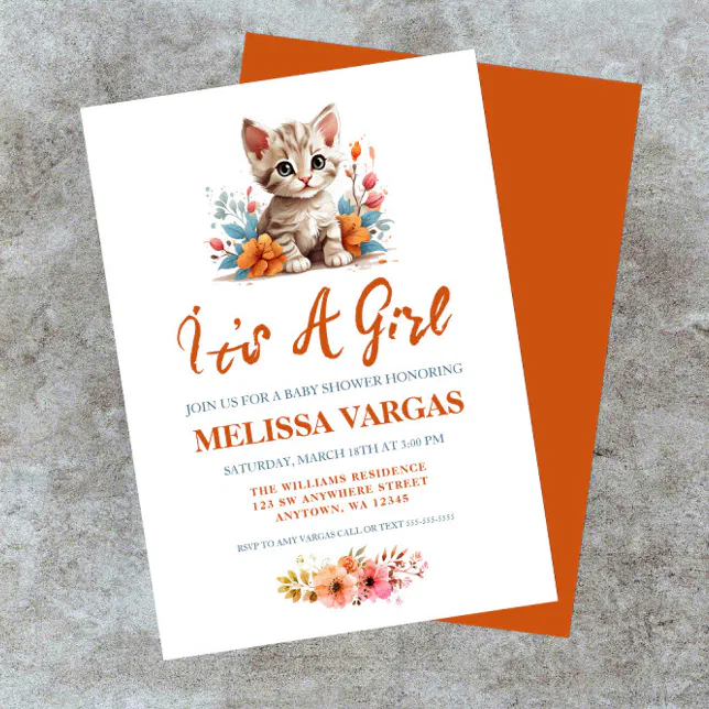 Kitten Baby Shower Invitations | Zazzle