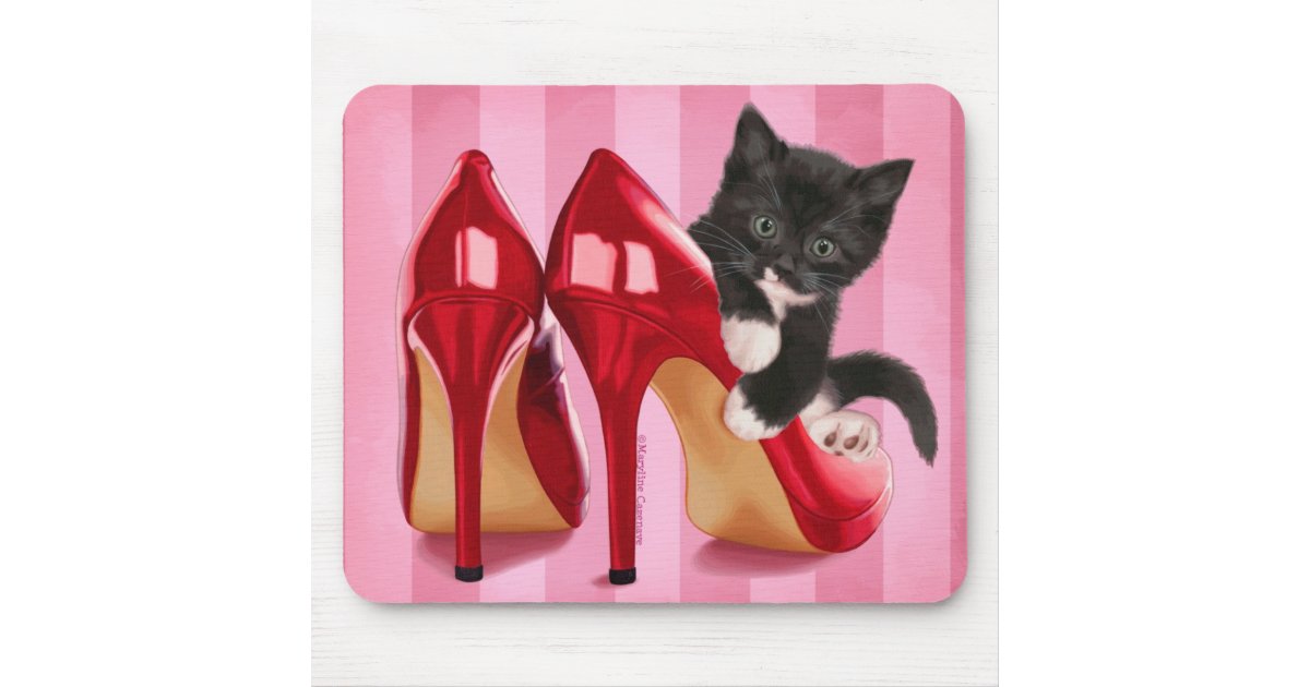 Kitten in Shoe Mouse Pad | Zazzle