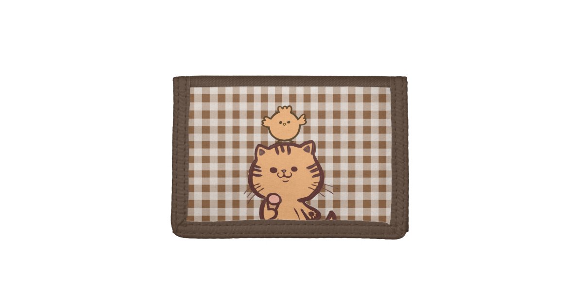 Kitty and Little chicken Trifold Wallet | Zazzle