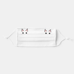 Kitty Cat Adult Cloth Face Mask | Zazzle