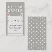 Kitty Cat Baby Shower Diaper Raffle Ticket Enclosure Card | Zazzle