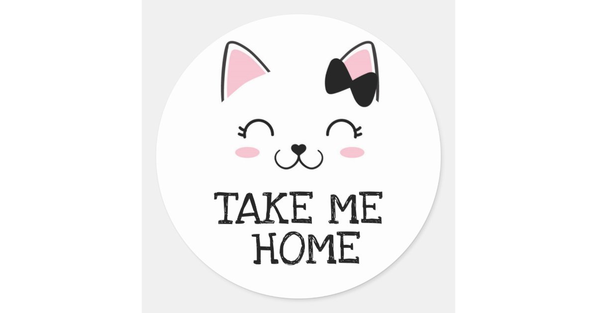 Kitty Cat Classic Round Sticker | Zazzle