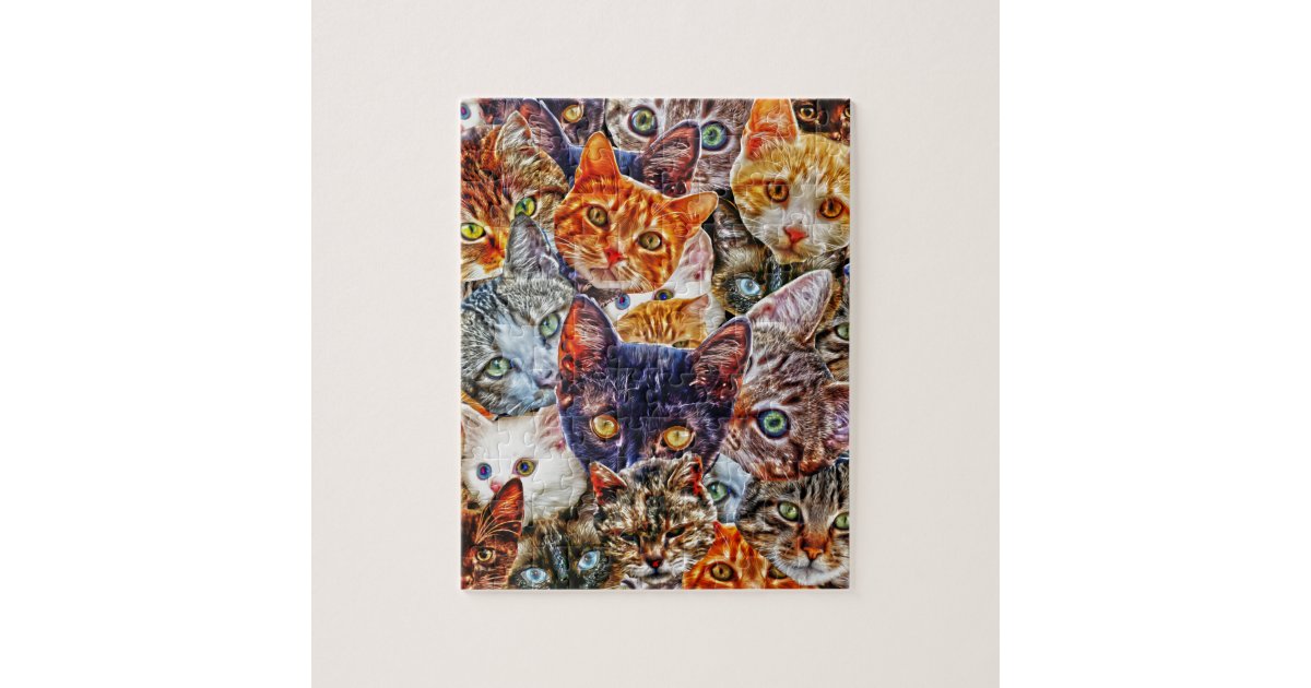 Kitty Cat Collage Jigsaw Puzzle | Zazzle