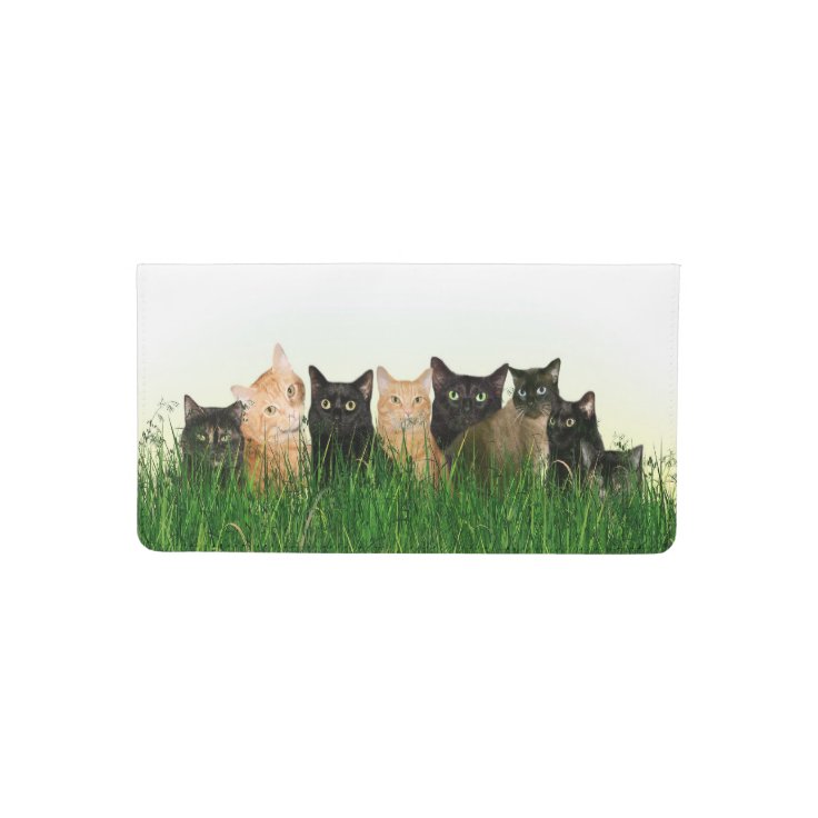 Kitty cat family checkbook cover | Zazzle