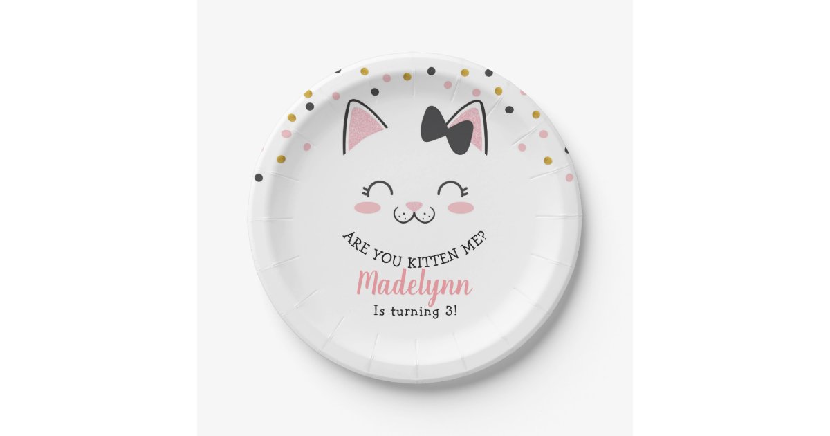 Kitty Cat Paper Plates | Zazzle