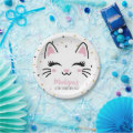Kitty Cat Pink Gold Birthday Party Paper Plates | Zazzle