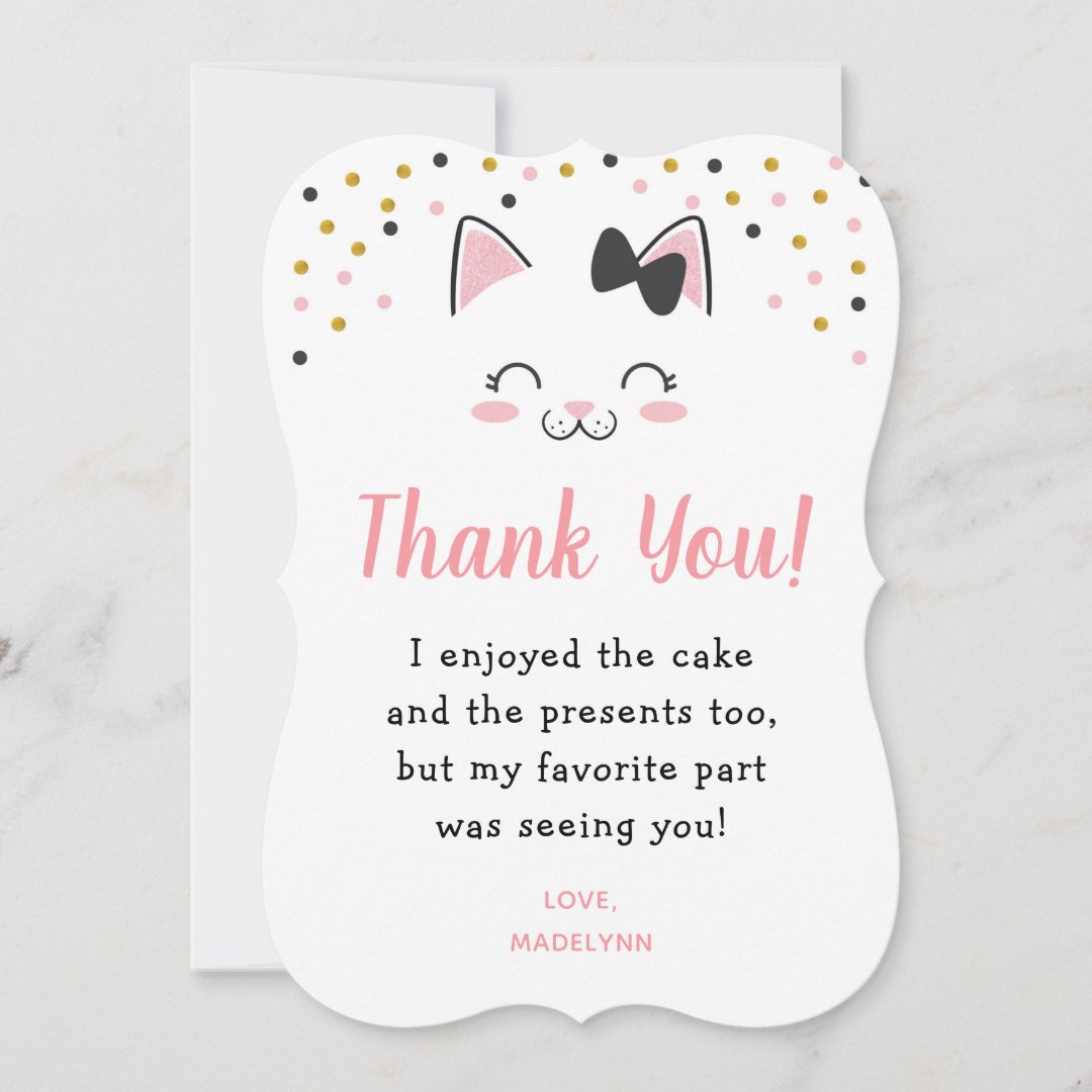 Kitty Cat Thank You Cards | Zazzle