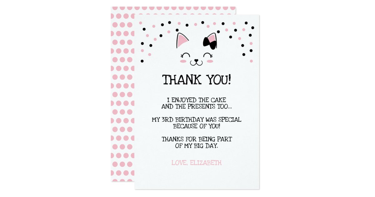 Kitty Cat Thank You Cards | Zazzle.com