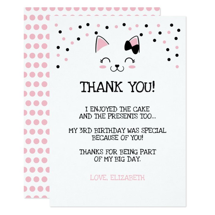 Kitty Cat Thank You Cards | Zazzle.com