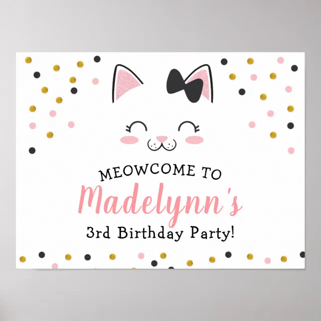 Kitty Cat Welcome Sign | Zazzle