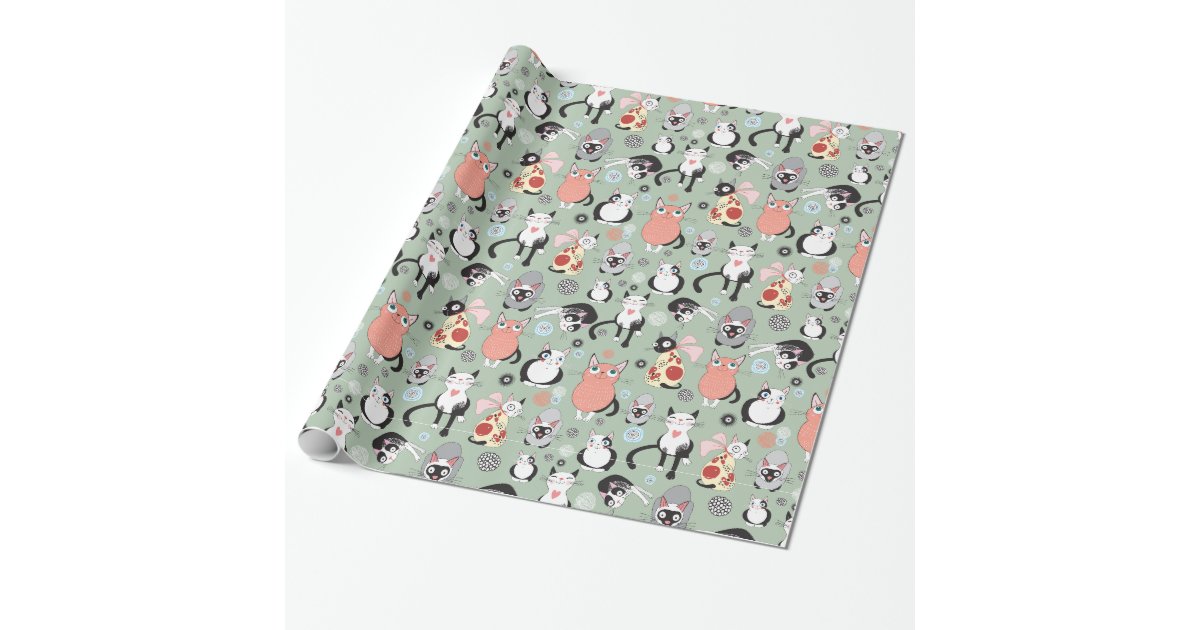 Kitty Cats Cat Lovers Wrapping Paper | Zazzle