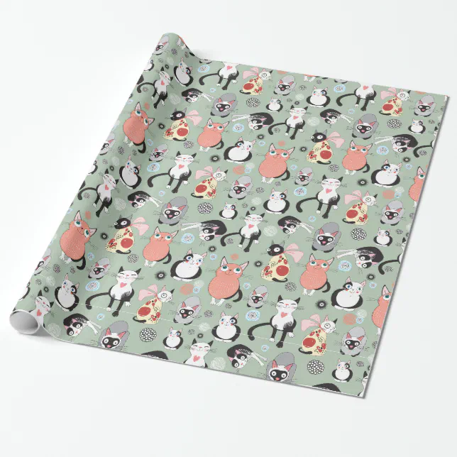 Kitty Cats Cat Lovers Wrapping Paper | Zazzle