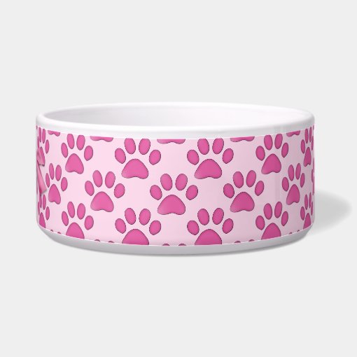 Kitty Prints Pink Cat Dish - Customize | Zazzle