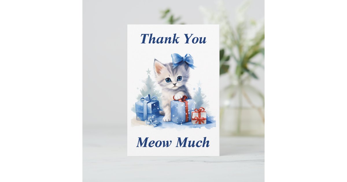 Kitty Thank You Card | Zazzle