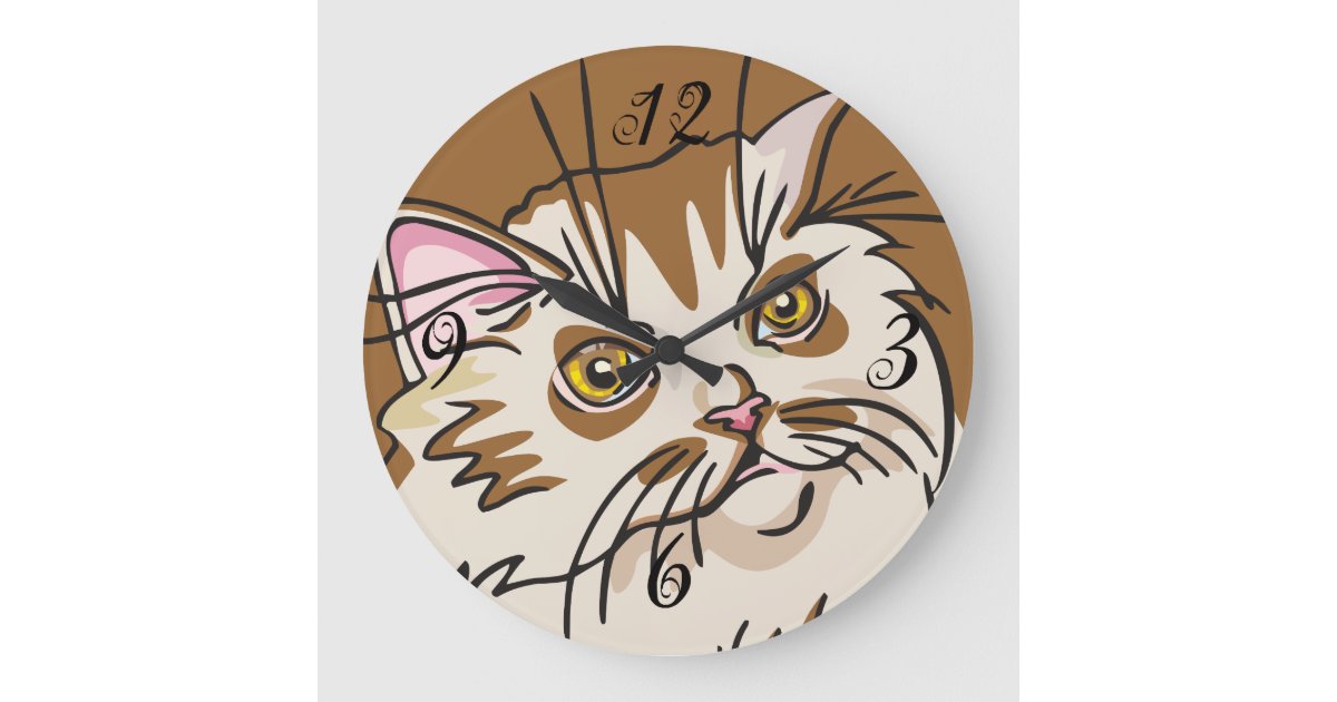 Kitty Wall Clock | Zazzle